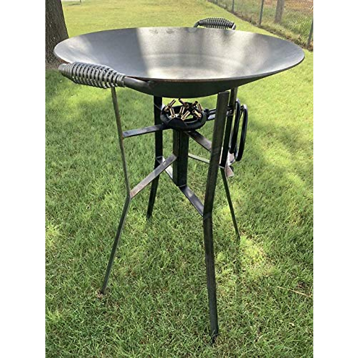 MENSI 10 Jets Homemade Cast Iron Burner Assembly Flame Control System 41000 BTU with High Pressure Regulator with Hose DIY Forge Pizza Oven Turkey Fryer Accessories