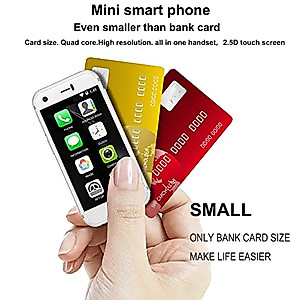 Hipipooo Super Small Mini Smartphone 3G Dual SIM Mobile Phone 1GB RAM 8GB ROM 5.0MP Quad Core Dual Standby Unlocked Small Phones Kids Phone Pocket 2.5 Inch Android Mini Cellphone (White)