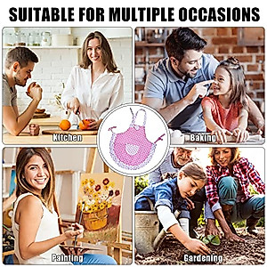 Homgaty Toddler and Mommy Apron, Princess Bowknot Girls Kitchen Apron with Pocket Chef Apron for Women and Kids Baking Cook Painting Party with 2 Layers Cloth Parent-Child Set