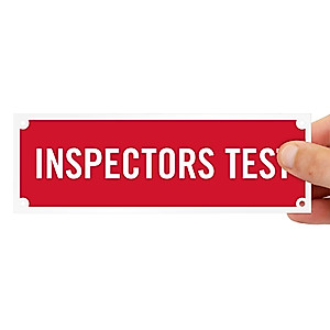 SmartSign - SE-5022-ERE-REF-2x6 "Inspectors Test" Tag | 2" x 6" 3M Engineer Grade Reflective 2" x 6" 3M EG Reflective Aluminum