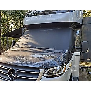 Sprinter & Mercedes RV Windshield Cover Sun Shade Material - Not Solid (Beige)