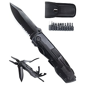 WILDWITNESS FD01 Folding Pocket Knife, Multitool, Pliers, Wire Cutter, Bottle Opener, Screwdriver for Camping, Hunting, Fishing, EDC Knife, Tools for Men