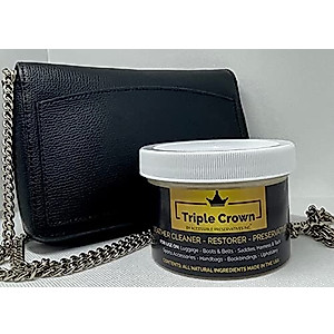 Accessible Preservatives 4 Ounce Leather formula; leather conditioner; leather cleaner; leather restorer for use on auto interiors, shoes, bags. Made in the U.S.A.