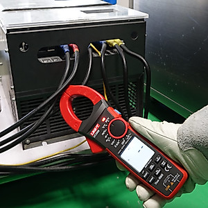 UNI-T Digital Clamp Meter UT208B Inrush Current AC/DC 1000A TRMS HVAC Volt Amp Ohm Meter Clamp On Multimeter Auto Ranging 6000Counts Voltage Frequency LPF ACV Capacitance Duty Cycle Temperature Tester