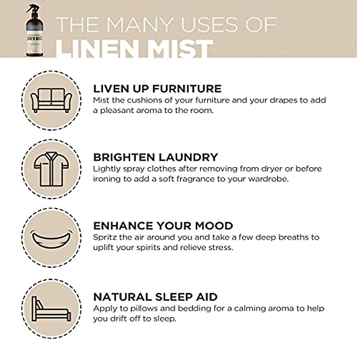 DRMTLGY Natural Green Tea Linen and Room Spray. Pure Essential Oils for a Pillow Spray, Linen Mist, and Fabric Spray. Aromatherapy Spray for Relaxation and Sleep