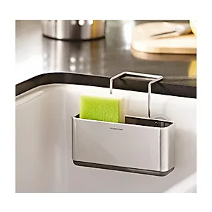 simplehuman Slim Sink Caddy Sponge Holder, Brushed Stainless Steel