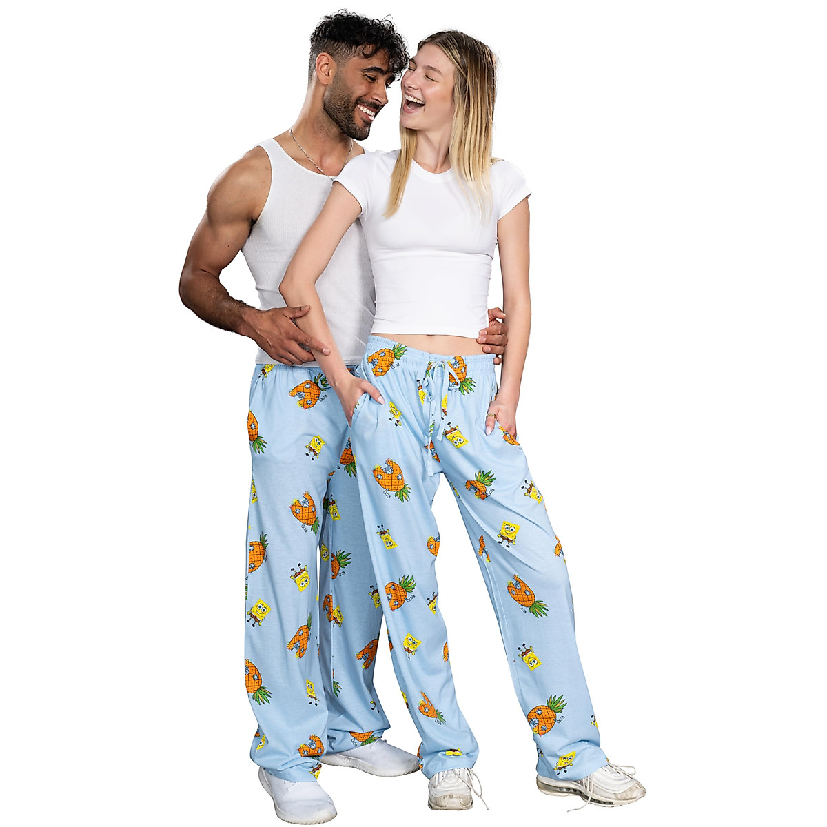 Mad Engine Spongebob Squarepants Pineapple House Lounge Pants - X-Large - Cartoon Pajama Pants - Christmas Pajama Pants - Funny PJ Pants