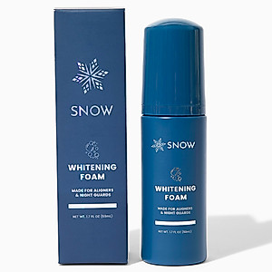 SNOW Teeth Whitening Foam - Gentle Teeth Whitening for Aligners and Night Guards Cloud-Like Spray Foam, Oral Personal Care with Hydroxyapatite and Arginine for The Teeth Enamel, 1.7fl. oz.