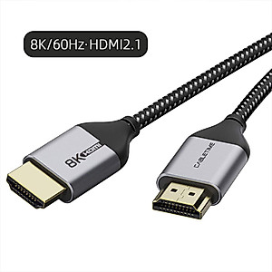 Cabletime 8K HDMI Ultra HD High Speed 60Hz 4K@144Hz and HDR Support 48Gbps Cable Compatible with Apple TV Roku Netflix PS4 Pro Wii Xbox One X Samsung Sony LG (1M/3.3FT)