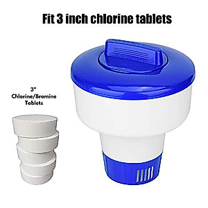 LALAPOOL Large Premium Pool Dispenser,Strong Floating Pool Chlorine Dispenser ,Fits 3" Chlorine Tablets, Release Adjustable for Indoor & Outdoor Swimming Pool Hot Tub SPA (Large)
