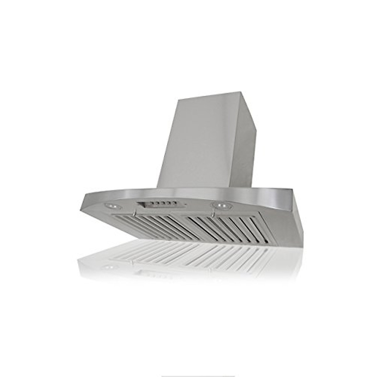 KOBE RA3836SQB-WM-5 Deluxe 36" Wall Mount Range Hood, 3-Speed, 700 CFM, LED Lights, Baffle Filters, Stainless steel