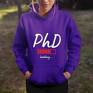 Phd Loading humor design Black and Muticolor Unisex Hoodie