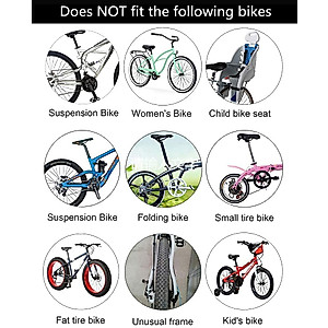 COMINGFIT 180lbs Capacity Solid Bearings Universal Adjustable Bicycle Luggage Cargo Rack