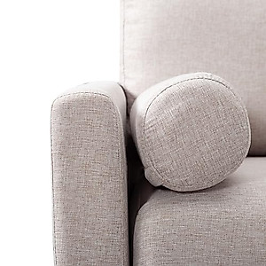 Convertible Modular Sectional Sofa,L-Shaped Reversible Corner Couch with Chaise Lounge and Rubber Wood Legs,Comfy Upholstery 3-Seat w/Toss Pillows for Living Room/Apartment/Office/Compact Space