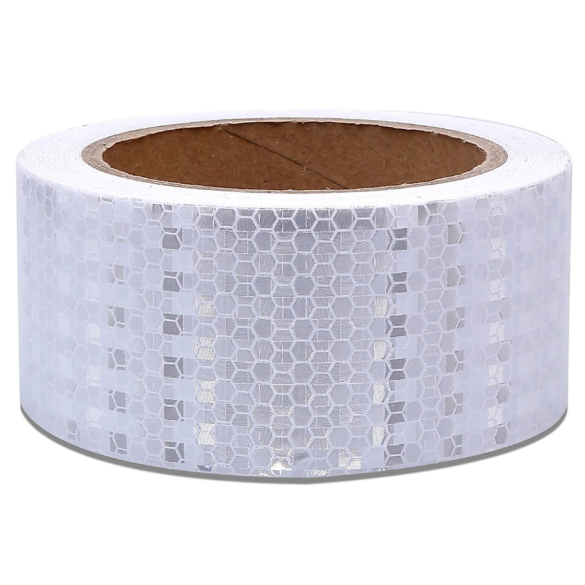 AISEY 2" X 30ft Reflective Tape White Outdoor High Vis Conspicuity Safety Tape, Reflector Tape Trailer Waterproof