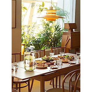 Glass Pitcher，85oz/2500ml Jug with Lid,Glass Carafe for Hot/Cold Water, Iced Tea Pitcher, Pitcher for Coffee