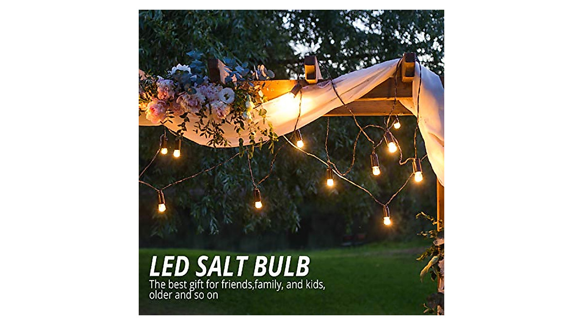 Pink Salt LED Night Light - Warm Amber Glow, Energy Efficient