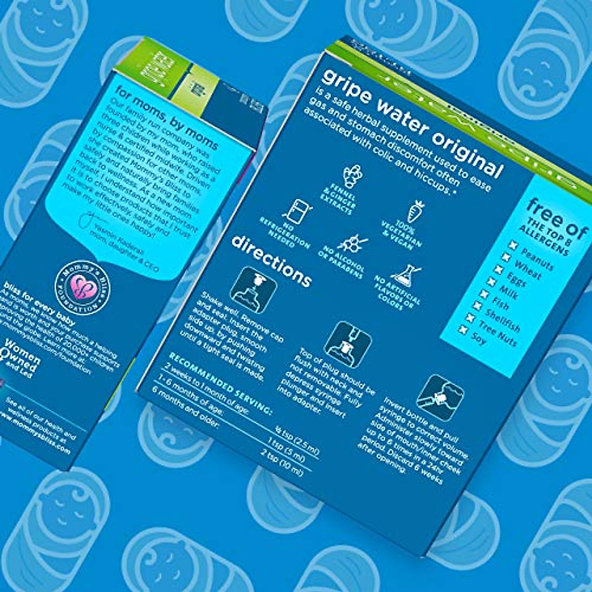 Mommy's Bliss Original Gripe Water, Gas and Colic Relief, Gentle and Safe, Made for Infants, 2 Weeks+, 4 Fl Oz (Pack of 2)