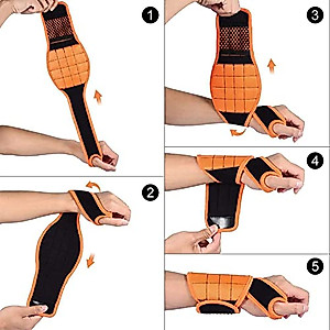 Magnetic Wristband for Holding Screws, 16 Strong Magnets Tools Belt Holder for Holding Screws, Drill Cool Gadgets Gifts for Men Dad Husband DIY Handyman (Orange)
