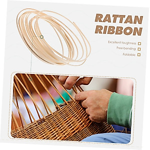Outanaya 1 Roll Rattan Weave Material Woven Chair Weaving Kit Rattan Furniture Webbing Basket Wicker Furniture Repair Kit Chair Cane for DIY Rattan Weaving Material DIY Rattan Material Reed