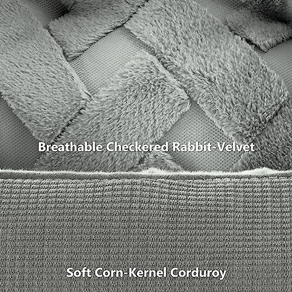 MIXJOY Dog Bed for Large, Medium, Small Dogs - Rectangle Washable Sleeping Puppy Sofa, Orthopedic Pet Bed, Soft Calming for Indoor Cats, Anti-Slip Bottom With Multiple Sizes (20'', Gray)