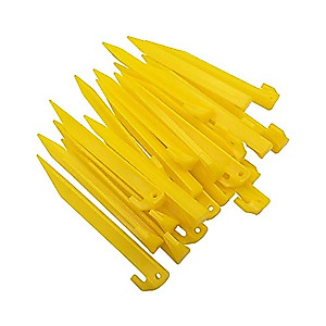 GDLPZM 24pcs Plastic Tent Pegs Durable Spike Hook Awning Camping Caravan Pegs Accessory