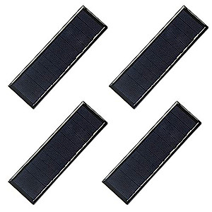 NUZAMAS Set of 4 Pieces 6V 143x43mm Micro Mini Solar Panel Cells for Solar Power Energy, DIY Home, Garden Light, Science Projects - Toys - Battery Charger