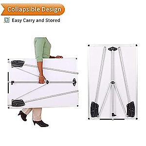 VIZ-PRO Whiteboard Easel, 36 x 24 Inches, Portable Dry Erase Board Height Adjustable for School Office and Home