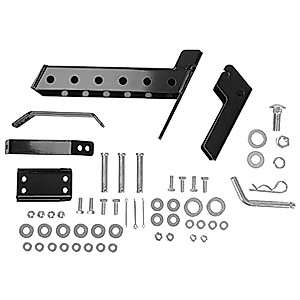 ECOTRIC Heavy Duty Adjustable Lawn Mower Trailer Towing Hitch, Garden Tractor Hitch Steel Compatible with John Deere Cub Cadet Craftsman