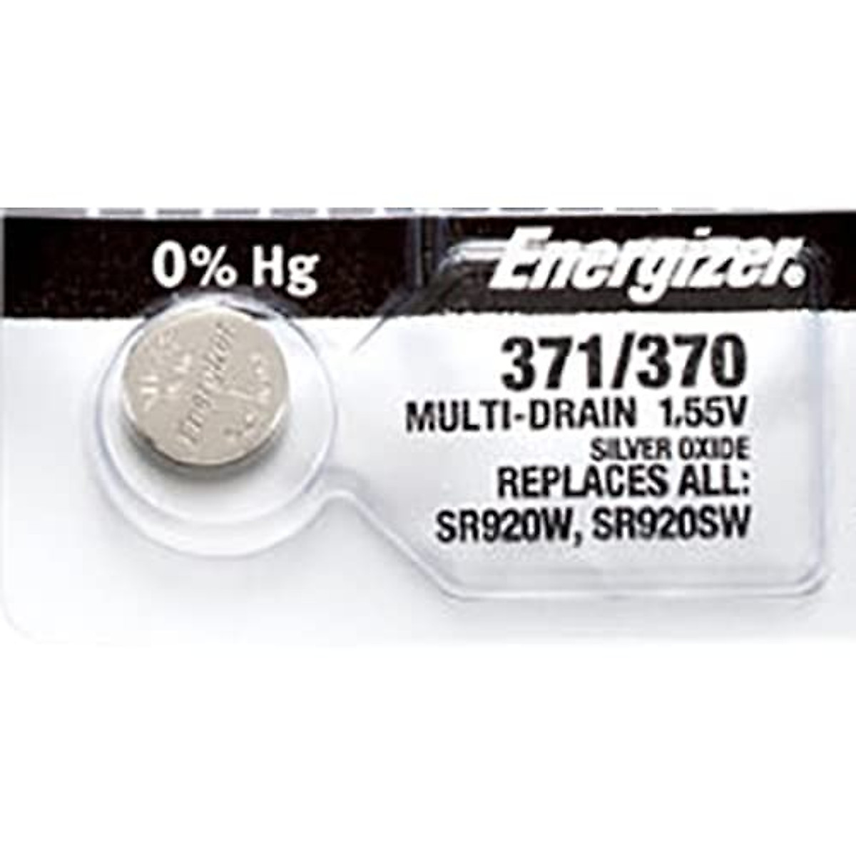 Energizer BUTTON CELL BATTERY 371-370TS OXIDE