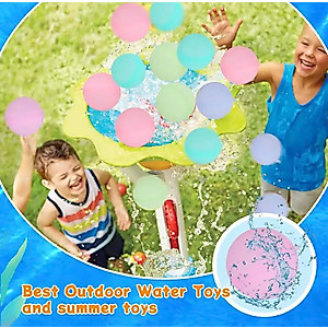 12-Pack Multicolor KODA Reusable Water Balloons: Refillable Summer Water Toys Quick Fill Self-Sealing Soft Silicone Ballons for Water Fights & Bunch of Balloon Water Games Outside for Kids Ages 3-12!