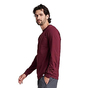 Russell Athletic Mens Cotton Performance Long Sleeve T-Shirts T Shirt, Maroon, XX-Large US