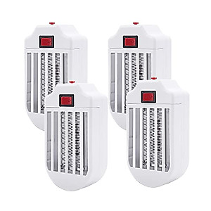 Indoor Bug Zapper for Home, Electric Mosquito Zapper Indoor Plug in, Small Mosquito and Gnat Trap Killer Lamp for Bedroom, Garage, Kitchen, Baby Room 4 Pack