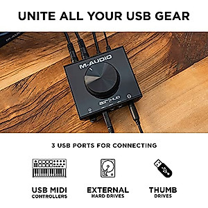 M-Audio AIR|HUB - USB Audio Interface with 3 Port Hub and Recording Software from MPC Beats Included