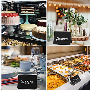 Mini Chalkboard Tabletop Signs Standing Blackboard Message Board for Table Buffet Display Party Wedding (V-20)