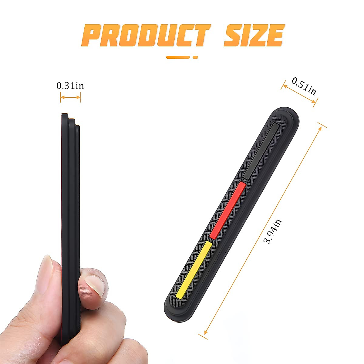 AICEL 6 PCS Car Door Edge Guards, Auto Anti-Scratch Side Door Edge Protector, Anti-Collision Self-Adhesive Trim Sticker, Universal Exterior Accessories for Cars, Trucks, SUVs (Black/Red/Yellow)