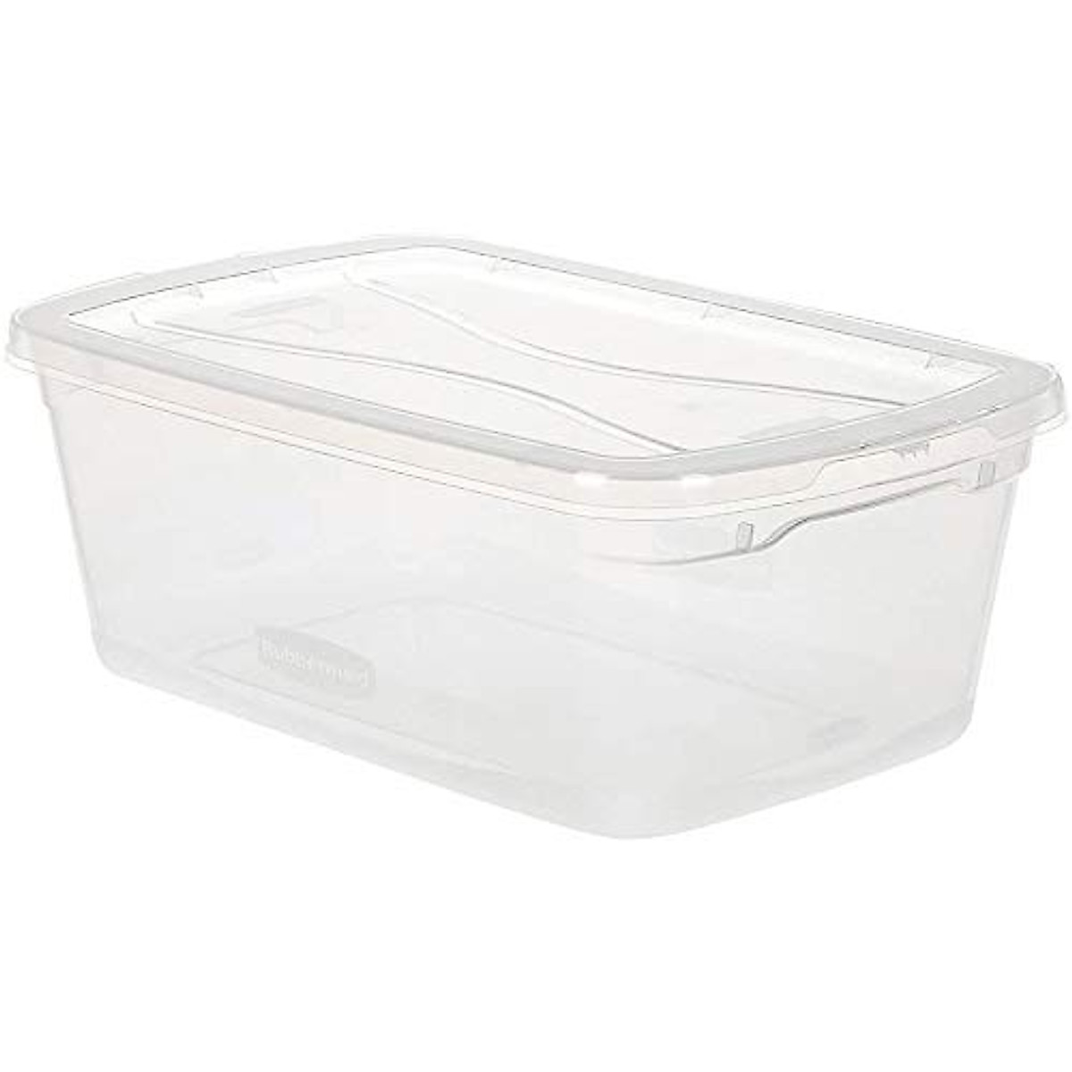 Rubbermaid Cleverstore Home Office Organization (6) 30 Qt & (12) 6 Qt Latching Stackable Plastic Storage Tote Container with Lid, Clear