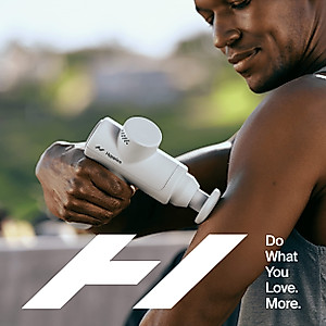 Hyperice Hypervolt Go 2 - Featuring Quiet Glide Technology - Handheld Percussion Massage Gun - 3 Speeds, 2 Interchangeable Heads - Helps Relieve Sore Muscles and Stiffness - FSA and HSA Eligible