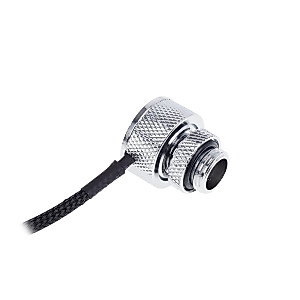 Alphacool 17362 Eiszapfen Temperature Sensor G1/4 IG/IG with AG Adapter - Chrome Water Cooling Monitoring
