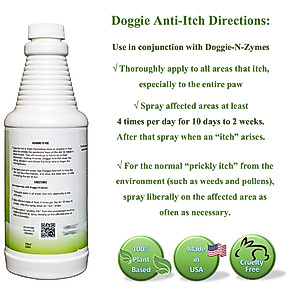 Doggie Anti Itch | Paw Licking and Scratching | Itch Relief Spray for Dogs | Soothes Raw Skin and Hot Spots | Helps Dandruff-Like Coat | Pleasant Smell