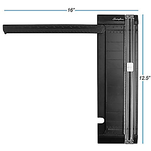 Swingline Paper Cutter for Scrapbooking, 12 Inch, Titanium Manual Paper Trimmer & Slicer with Security Safeguard & Side Ruler, Portable Straight Edge Cutter for Large & Small Craft, Photo & Card