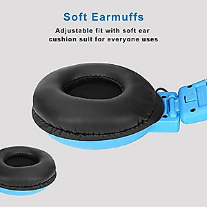 Portable Digital Personal FM Radio Headphones Ear Muffs with Antenna, 2 AA Batteries Powered LCD Display Wireless Headset with Build in Radio for Walking, Jogging and Daily Works