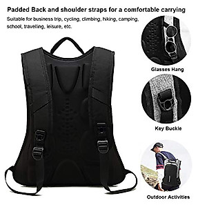 HuaChen Anti-theft Travel Backpack, Business Laptop School College Bookbag with USB Charging Port for Men Women (JSS11_Black)