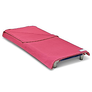 ROLLEE POLLEE Cot Blanket with Elastic Corner Straps for Preschool/Daycare, Super Soft, Fits Standard Size Mats and Cots, 50" x 55" (Pink, Single)