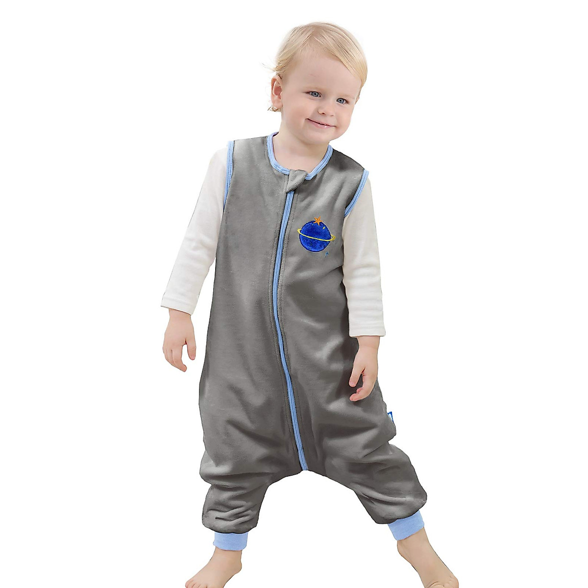 Sincere ililmmoe Baby Sleep Sack Spring Autumn Warm Infant Walking Sleeping Bag with Legs Wearable Blankets Pajamas 6months-4Years Thicken Gray/M