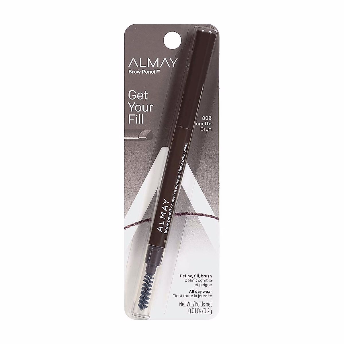 Alm Brow Pencil 02 Brunet Size .10 O Almay Brow Pencil 02 Brunette 0.10oz