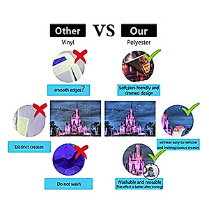 Castle Backdrop 7x5ft Beautiful Castle Night View Photography Background for Children and Girl Birthday Party Photo Video Shooting Props BV037