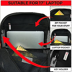 SHYLERO Mesh Backpack XXL (36L) - Lightweight Heavy-Duty Clear Backpack Made of Reinforced 3D Mesh - H19.6 xW15 xD7