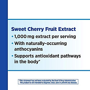 Nature's Way Cherry Fruit, Sweet Cherry Extract, Supports Antioxidant Pathways*, 1,000 mg Per Serving, 180 Capsules