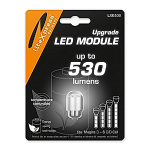 LiteXpress LXB530 LED Upgrade Module 530 Lumen for 3-6 C/D-Cell Maglite Torches